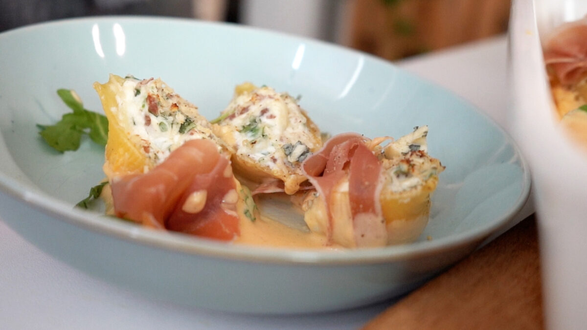 Gevulde pasta met Ganda Ham - Ganda