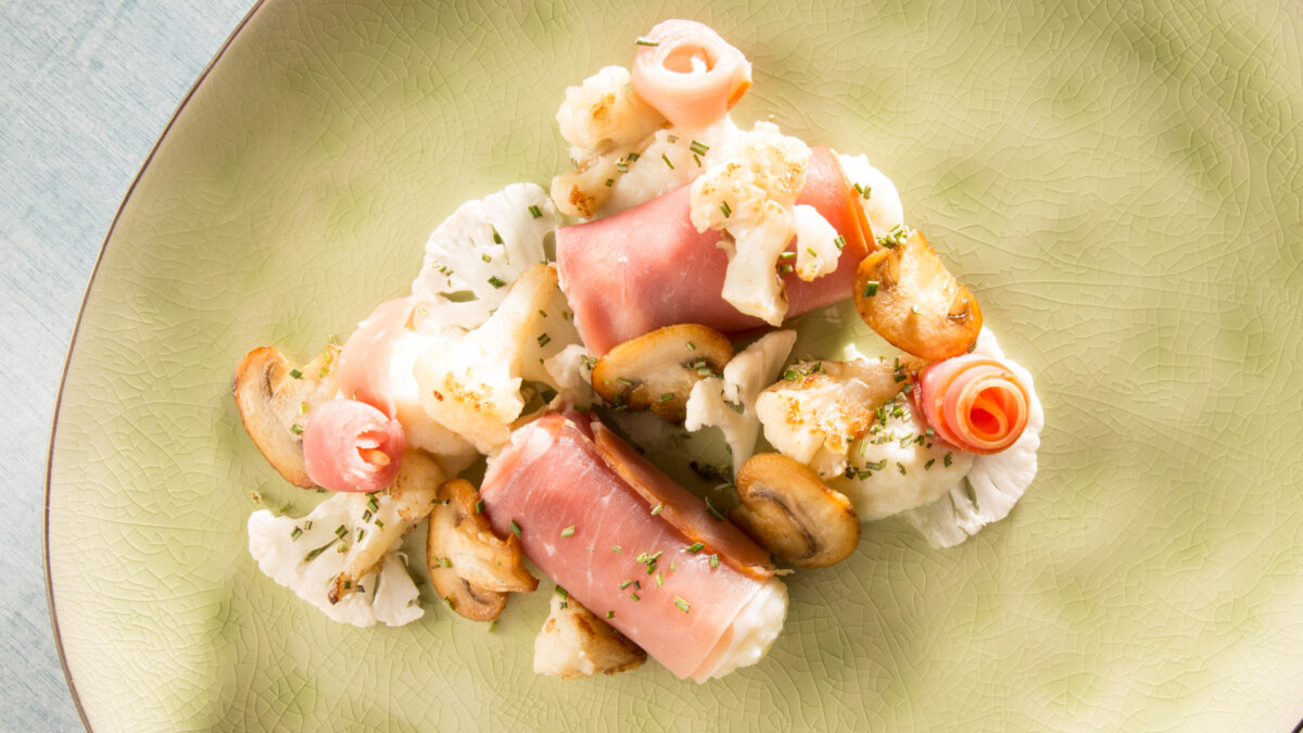 Rolletjes Ganda Ham met bloemkool - Ganda